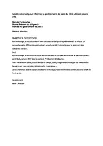 Modèle mail RIB - Entrepreneurs en Vendée